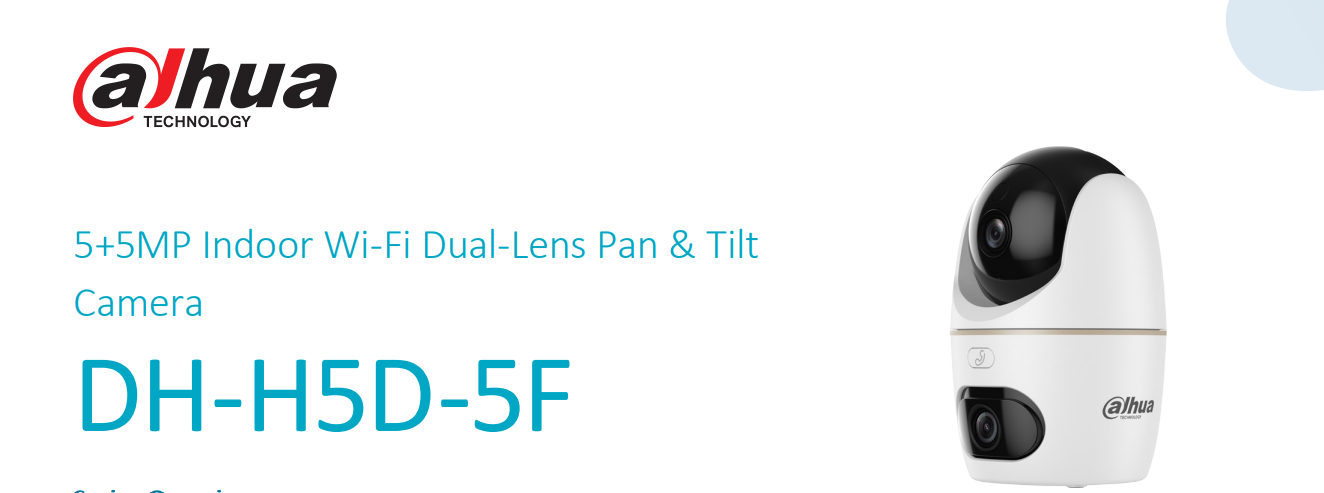 Dahua DH-IPC-H5DP-5F Dual-Lens Pan & Tilt WiFi Camera